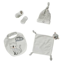 Apollo Neugeborenen-Geschenkset Set, Tiger Babyset, Mütze, Socken, Lätzchen, Tuch MULTI COLOR 0 Baby-Geschenkbox von Apollo