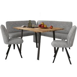 Home Affaire Eckbankgruppe »Mily Essecke, Sitzgruppe, Eckbankgruppe, Küchenbankgruppe« Set, 4er, 4 Stk. tlg. BESTSELLER Ghost grey + Schwarz...