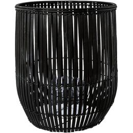 CREATIV HOME Windlicht &raquo;Kerzenhalter Bambus&laquo; H&ouml;he ca. 30 cm schwarz