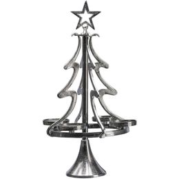 my home Adventsleuchter &raquo;Tannenbaum, Weihnachtsdeko&laquo; Kerzenst&auml;nder aus Aluminium, H&ouml;he 99 cm grau Aluminium