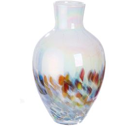 Gilde Tischvase »Vase "Arco" Höhe ca. 25, 5 cm« Europäische Handarbeit, aus durchgefärbtem Glas weiß, bunt
