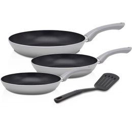 Krüger KRÜGER Pfannen-Set »Aluminium Pfannenset London, 4 tlg.« Aluminium Set, je 1 Bratpfanne Ø 20 /24 / 28 cm, 1 Pfannenwender, 4 Stk. tlg. für...