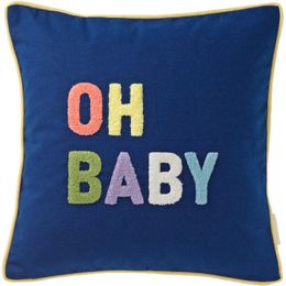Tom Tailor HOME Kissenbezüge »Baby« mit modernem Schriftzug dunkelblau-navy Obermaterial: 65% Polyester, 35% Baumwolle B/L: 45 cm x 45 cm