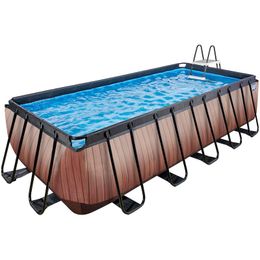 EXIT Framepool »inkl. Sicherheitsleiter und Kartuschenfilterpumpe« BxLxH: 250x540x122 cm braun Ø/B/H/L: Breite 250 cm x Höhe 122 cm x Länge 540 cm