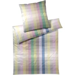 Elegante Bettwäsche »Check out« 2 Stk. tlg. angenehmes Hautgefühl Licht-Gelb Obermaterial: 100% Baumwolle B/L: 135 cm x 200 cm