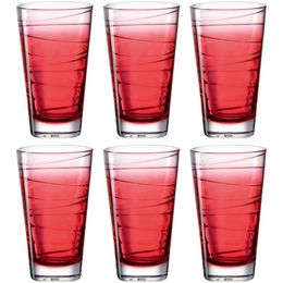 Leonardo Longdrinkglas »VARIO STRUTTURA« 280 ml, 6-teilig rot