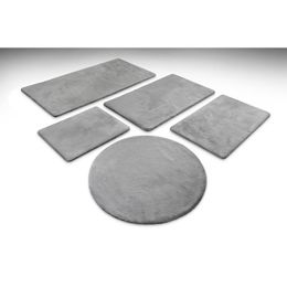 WECON HOME BASICS Badematte &raquo;Emil&laquo; H&ouml;he 25 mm waschbar, rutschfest, strapazierf&auml;hig, pflegeleicht und super weich grau Obermaterial: 100% Polyester...