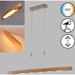 Fischer und Honsel FISCHER & HONSEL Pendelleuchte »Shine-Wood« LED-Modul 1 Stk. made in Germany, langlebige LED nickelfarben