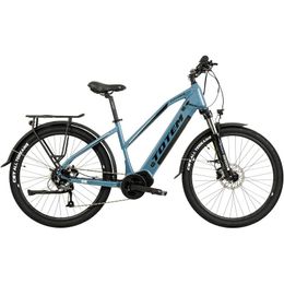 Totem &raquo;XPL-650&laquo; 9 Gang Shimano Altus Schaltwerk Kettenschaltung Mittelmotor 250 W Pedelec, Elektrofahrrad f&uuml;r Herren Blau+schwarz