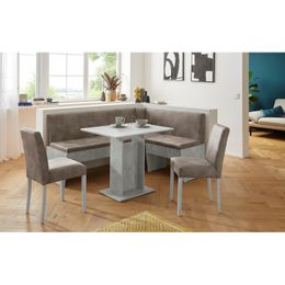 Home Affaire Eckbankgruppe »Merkur« 4 Stk. tlg. beton/braun + hellbraun + grau
