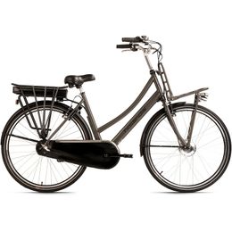 HOLLANDIA &raquo;Carry On&laquo; 3 Gang Shimano Nexus Schaltwerk Nabenschaltung Frontmotor 250 W Pedelec, Elektrofahrrad f&uuml;r Damen u. Herren Anthrazit+anthrazit