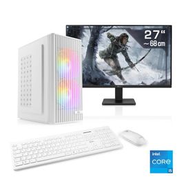 CSL PC-Komplettsystem »Spectrum V25201« 27 ′′ Intel Core i5 GeForce RTX 4060 32 GB RAM 1.000 GB SSD weiß Inkl. 27 Zoll Full-HD Monitor, Maus,...