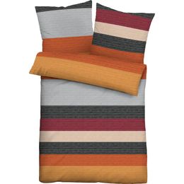 Biberna Bettwäsche »Noemi« 2 Stk. tlg. in kräftigen Farben gelb Obermaterial: 100% Baumwolle B/L: 135 cm x 200 cm