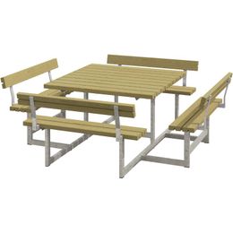 Plus Garten-Essgruppe »»Picnic« Kombimöbel mit 4 Rückenlehnen« 1 Stk. tlg. 224x224x76/45 cm Natur +