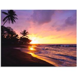 Artland Wandbild »Tropischer Strand« Sonnenaufgang & -untergang 1 Stk. tlg. als Alubild, Outdoorbild, Leinwandbild, Poster, Wandaufkleber Farbe...