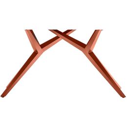 Sit Tischbein 1 Stk. tlg. extravagante Form Antikbraun Asymmetrisches Design in außergewöhnlichem Look
