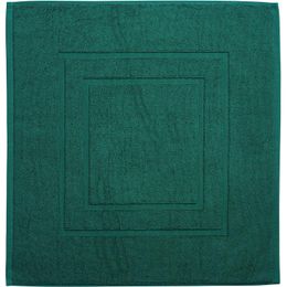 Christy Badematte »Brixton« Höhe 7 mm fußbodenheizungsgeeignet emerald Obermaterial: 100% Baumwolle quadratisch (60 cm x 60 cm )