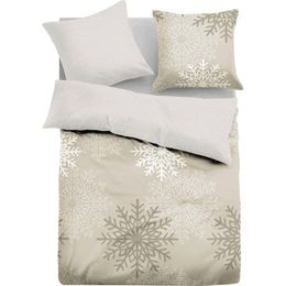 Tom Tailor HOME Wendebettwäsche »BIG SNOW in Gr. 135x200, 155x220 oder 200x200 cm, für Weihnachten« 2 Stk. tlg. Flanell kuschelig warm im Winter,...