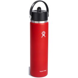 Hydro Flask Trinkflasche »24 OZ WIDE FLEX STRAW CAP« doppelte TempShield ️-Isolierung, 710 ml rot 710 ml