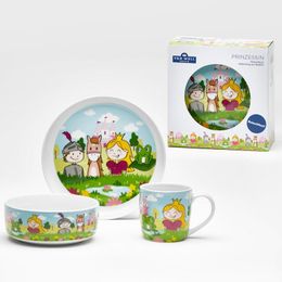 Van Well Kindergeschirr-Set »Kinderset Prinzessin, 3-teilig, Geschirr-Set, Service« mit farbenfrohem Dekor, spülmaschinen- und mikrowellengeeignet...