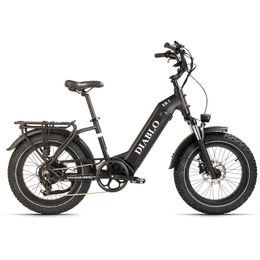 DIABLO BIKES &raquo;XR1&laquo; 7 Gang Shimano Tourney Schaltwerk Kettenschaltung Heckmotor 250 W Pedelec, Elektrofahrrad f&uuml;r Damen u. Herren schwarz+schwarz