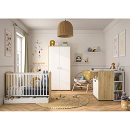 GALIPETTE Babyzimmer-Komplettset »Arthur« mit Schrank, Bett mit Schubl, Wickelkommode, Wickelaufsatz und Regal, 6 Stk. tlg. Eiche Artisan