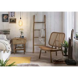 Sit Nachtkonsole mit Wiener Geflecht, Nachttisch in zierlicher Optik natur Nat&uuml;rliche Materialien