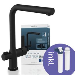 Sch&uuml;tte SCH&Uuml;TTE Sp&uuml;ltischarmatur &raquo;AQUASTAR PRO&laquo; mit Filtersystem f&uuml;r Trinkwasser, praktische Cold-Start-Funktion schwarz matt