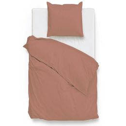 ZO HOME Bettwäsche »Satinado« 1 Stk. tlg. Bettwäsche aus 100% Baumwolle, hochwertige Mako-Satin canyon rose Obermaterial: 100% Baumwolle B/L: 155...