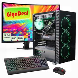 GAMEMAX PC-Komplettsystem »GigaDeal Gaming-PC-Set Draco XD« 32 ′′ AMD Ryzen 5 GeForce RTX 5070 32 GB RAM 1.000 GB SSD Windows 11, DDR5 RAM +...