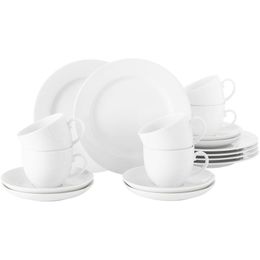 Seltmann Weiden Kaffeeservice »Geschirr-Set, Service Rondo« Tassen, Teller, Untertassen, 18 Teile, für 6 Personen Made in Germany weiß