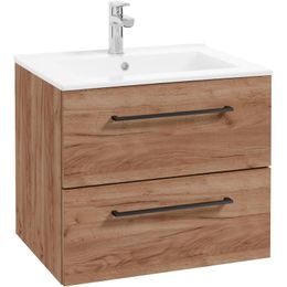 Welltime Waschtisch &raquo;Palermo&laquo; Set, Badm&ouml;bel inkl. Waschbecken, Breite 60cm tabbaco + tabacco