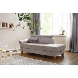 Home Affaire Recamiere &raquo;Conville&laquo; incl. Kopfteilverstellung, Federkern, wahlweise mit Bettkasten braun 100% Polyester