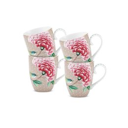 PIP Studio Becher »Blushing Birds« Große Tassen im 4er-Set, Blushing Birds, 350 ml khaki
