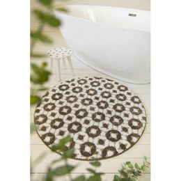 WECON HOME BASICS Badematte »J&J« Höhe 15 mm waschbar, rutschfest, strapazierfähig, saugfähig, pflegeleicht, weich taupe,beige Obermaterial: 100%...