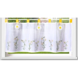 Weckbrodt-Gardinen WECKBRODT Scheibengardine &raquo;Madita&laquo; Schlaufen 1 Stk. tlg. Bistro, Voile, floral, bedruckt, HxB 45x120cm, Gardine, Store multi Obermaterial: 100%...