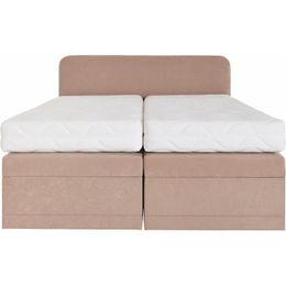 Westfalia Schlafkomfort Boxspringbett wahlweise mit Bettkasten dunkelbeige