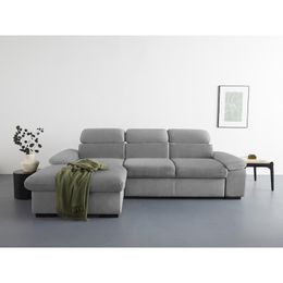 COTTA Ecksofa »Lola L-Form mit Kopfteilfunktion & Hocker« wahlweise mit Bettfunktion, Bettkasten & Armteilverstellung Mouse