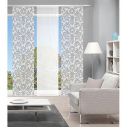 Vision S Schiebegardine »ORNAMIA 3er SET« Paneelwagen 3 Stk. tlg. Bambus-Optik, Digital bedruckt grau Obermaterial: 100% Polyester 260 cm