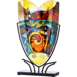 CASABLANCA BY GILDE Dekovase »Verona« dekorative Vase aus Glas, Dekoobjekt bunt