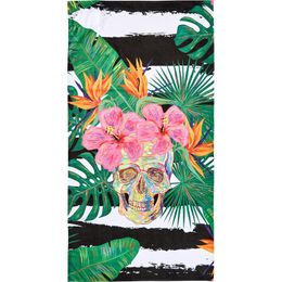 done. Strandtuch »Summer Skull« gestreift & Motiv, mit Reisverschluss-Tasche für Wertgegenstände bunt Obermaterial: 60% Polyester, 40% Baumwolle...