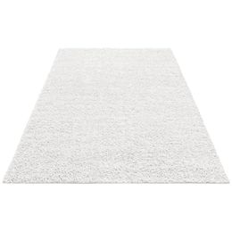 my home Hochflor-Teppich »Shaggy 30« rechteckig 30 mm Höhe Teppich, Uni Farben, besonders weich und kuschelig, Kundenliebling snow Obermaterial:...