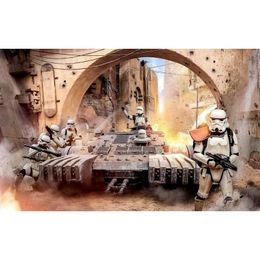 Komar Vliestapete »Digitaldruck Vlies - Star Wars Tanktrooper - Größe 400 x 250 cm« bedruckt glatt Kinderzimmer bunt B/L: 400 m m x 250 m m