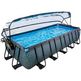 EXIT Framepool »inkl. multifunktionaler Poolabdeckung« BxLxH: 250x540x100 cm, mit Sandfilteranlage und Sicherheitsleiter grau Ø/B/H/L: Breite 250...