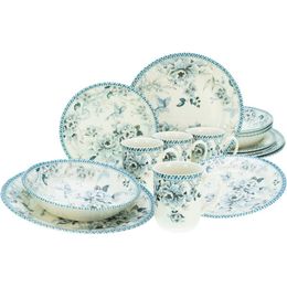 Creatable Kombiservice »Geschirr-Set Vintage Garden« Service, romantisches Blumenmotiv, 16 Teile, für 4 Personen beige