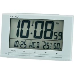 Seiko Quarzwecker »LCD-Wecker Light Blue, QHL090L« Wecker, Digitalwecker, Schlafzimmer, Innentemperatur, Schlummerfunktion blau Praktischer Wecker