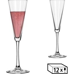 Libbey Sektglas »Gläser-Set -VINA- 192 ml, Ø: 8, 5 cm, H: 25 cm, 12er Set« hochwertig verarbeitet, im modernen Design transparent