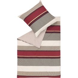 Esprit Wendebettw&auml;sche &raquo;Lennon&laquo; 2 Stk. tlg. in kuschelweicher Flanellqualit&auml;t dunkelrot/bordeaux/weinrot Obermaterial: 100% Baumwolle B/L: 155 cm x...