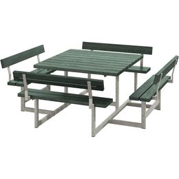 Plus Garten-Essgruppe »»Picnic« Kombimöbel mit 4 Rückenlehnen« 1 Stk. tlg. 224x224x76/45 cm Grün +
