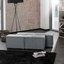 Max Winzer Wohnlandschaft »MOVE« Sofa-Set 12 grau